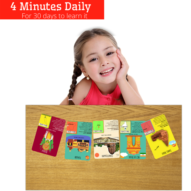 Creative Brain Fun Flash Cards for Kids, States of India Trump C