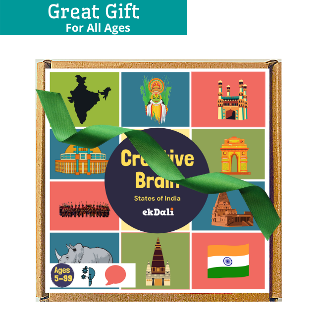 Creative Brain Fun Flash Cards for Kids, States of India Trump C