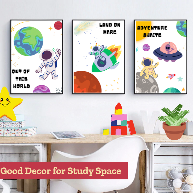 Outer Space Decor or Wall Art for Kids Bedroom