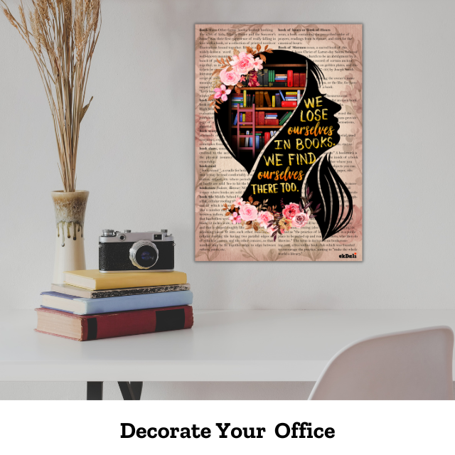 Book lovers gift poster for home cafe restaurant study room office and ...
