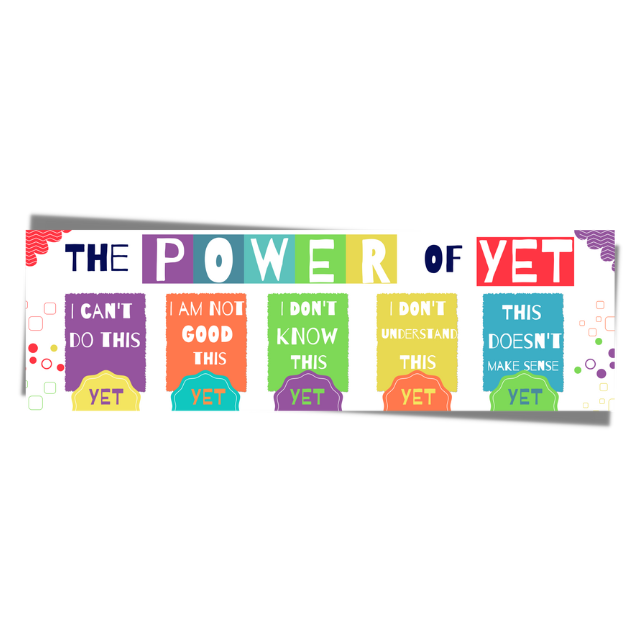 Growth Mindset Banners for all ages, Motivational quotes