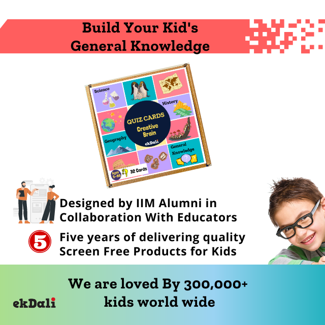 Fun Quiz cards to increase kids General knowledge