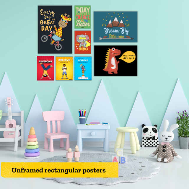 Motivational Colourful Wall Posters for Boys room, wall decor p
